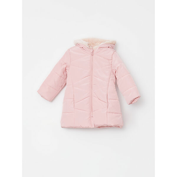 Kapüşonlu Uzun Kollu Basic Kız Bebek Kaban