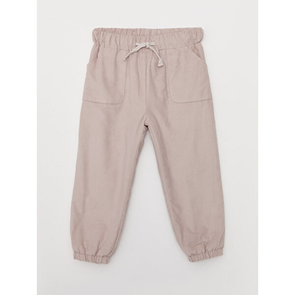 Beli Lastikli Basic Kız Bebek Jogger Pantolon Beli Lastikli Basic Kız Bebek Jogger Pantolon