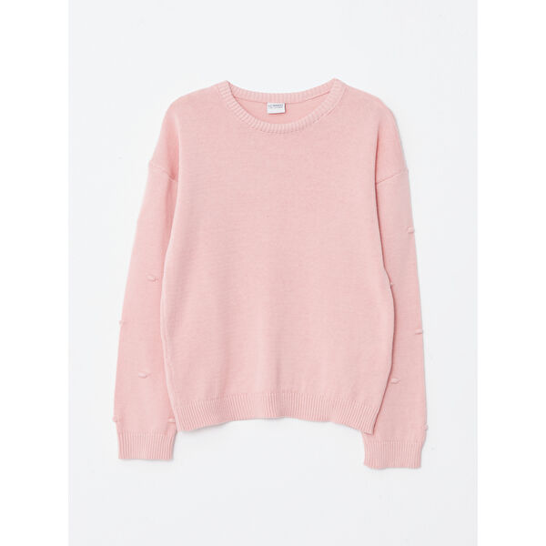 Bisiklet Yaka Basic Uzun Kollu Kız Çocuk Triko Kazak