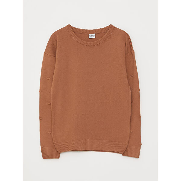 Bisiklet Yaka Basic Uzun Kollu Kız Çocuk Triko Kazak Bisiklet Yaka Basic Uzun Kollu Kız Çocuk Triko Kazak