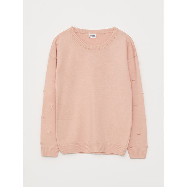 Bisiklet Yaka Basic Uzun Kollu Kız Çocuk Triko Kazak Bisiklet Yaka Basic Uzun Kollu Kız Çocuk Triko Kazak