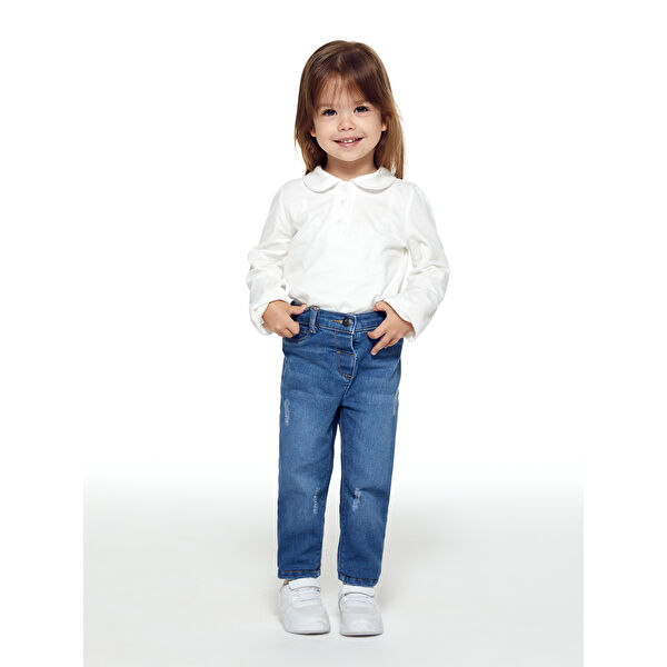 Basic Kız Bebek Jean Pantolon
