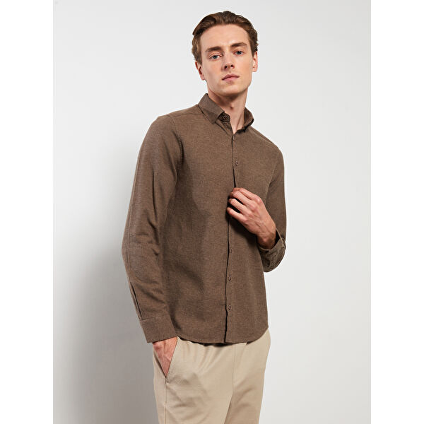 Slim Fit Uzun Kollu Erkek Gömlek