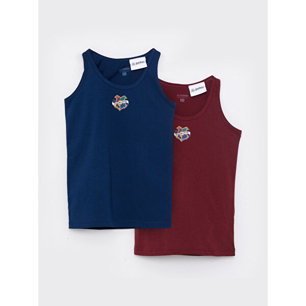 Bisiklet Yaka Harry Potter Baskılı Pamuklu Erkek Çocuk Atlet 2'li Bisiklet Yaka Harry Potter Baskılı Pamuklu Erkek Çocuk Atlet 2'li