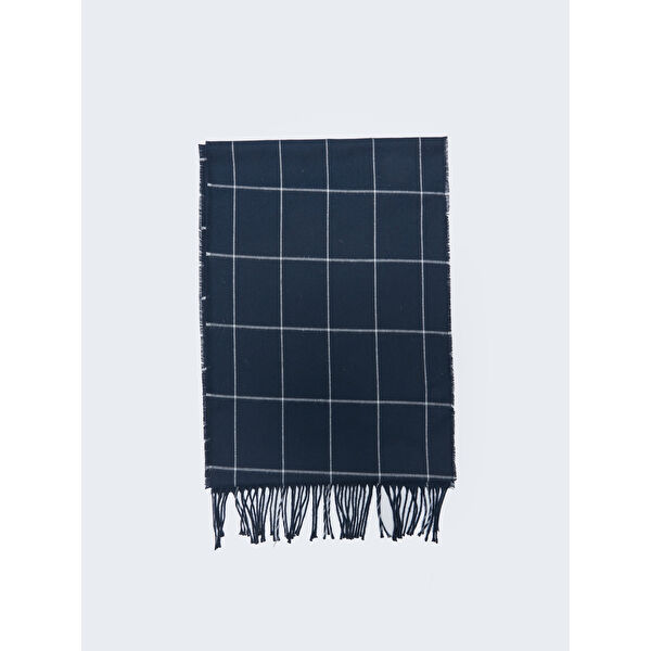 Ekose Desenli Püsküllü Erkek Atkı Ekose Desenli Püsküllü Erkek Atkı