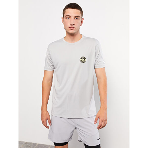 Bisiklet Yaka Kısa Kollu Erkek Spor Tişört