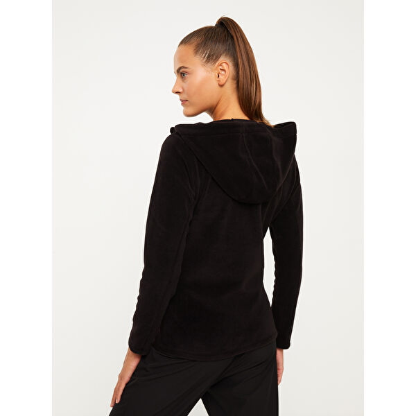 Kapüşonlu Düz Uzun Kollu Kadın Hırka Kapüşonlu Düz Uzun Kollu Kadın Hırka