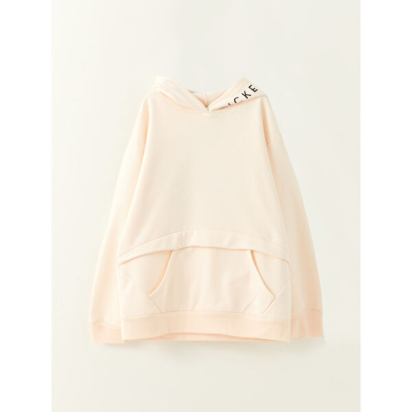 Kapüşonlu Mickey Mouse Baskılı Uzun Kollu Kız Çocuk Sweatshirt