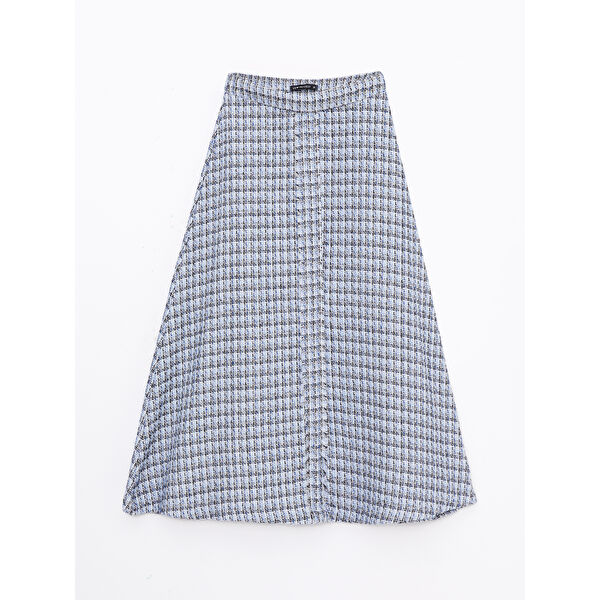 Desenli A Kesim Tüvit Kadın Etek