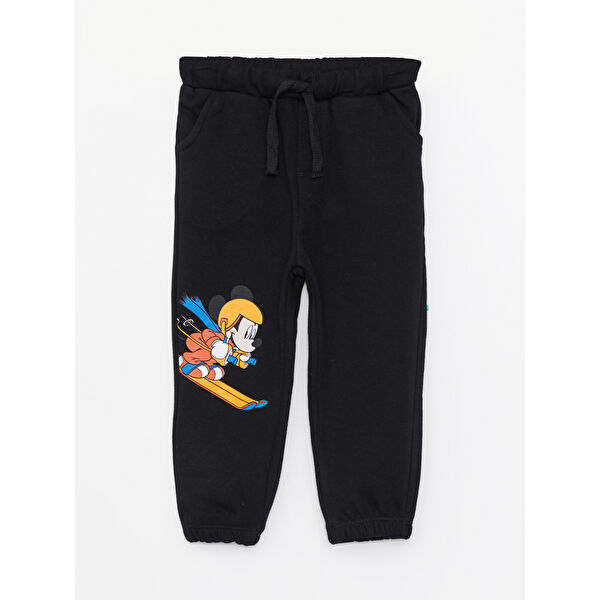 Beli Lastikli Mickey Mouse Baskılı Erkek Bebek Eşofman Alt Beli Lastikli Mickey Mouse Baskılı Erkek Bebek Eşofman Alt