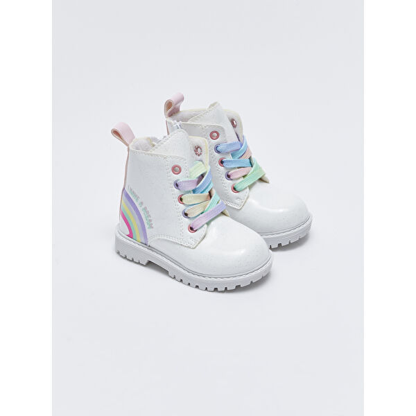 Baskılı Bağcıklı Fermuarlı Kız Çocuk Bot Baskılı Bağcıklı Fermuarlı Kız Çocuk Bot