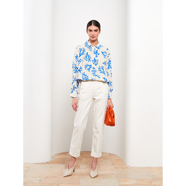 Dar Fit Düz Cep Detaylı Gabardin Kadın Pantolon