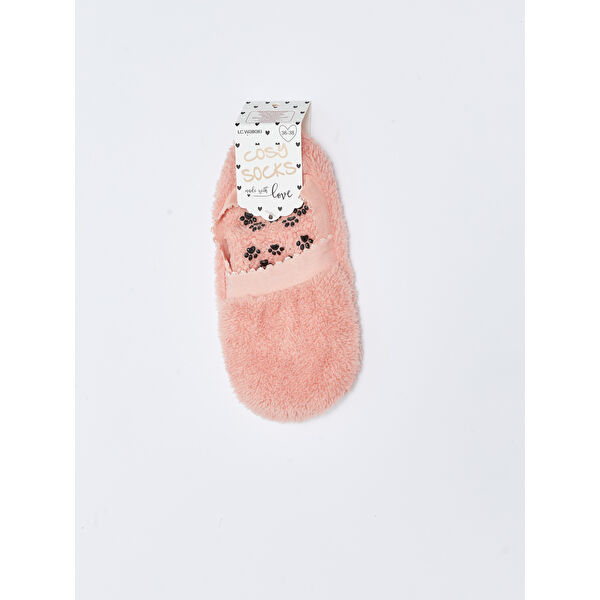 Düz Pelüş Kadın Ev Çorabı