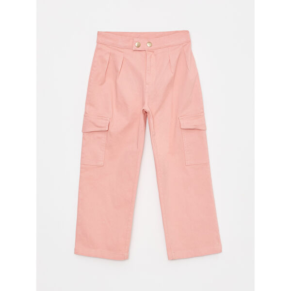 Basic Gabardin Kız Çocuk Kargo Pantolon Basic Gabardin Kız Çocuk Kargo Pantolon
