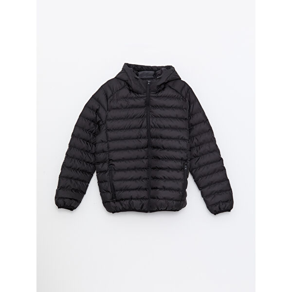 Standart Kalıp Kapüşonlu Erkek Şişme Mont