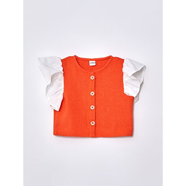 Bisiklet Yaka Basic Kısa Kollu Kız Çocuk Bluz