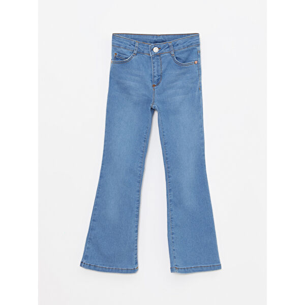 Basic İspanyol Paça Kız Çocuk Jean Pantolon