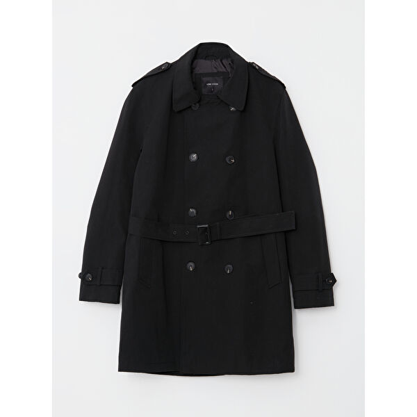 Slim Fit Ceket Yaka Gabardin Erkek Trençkot Slim Fit Ceket Yaka Gabardin Erkek Trençkot
