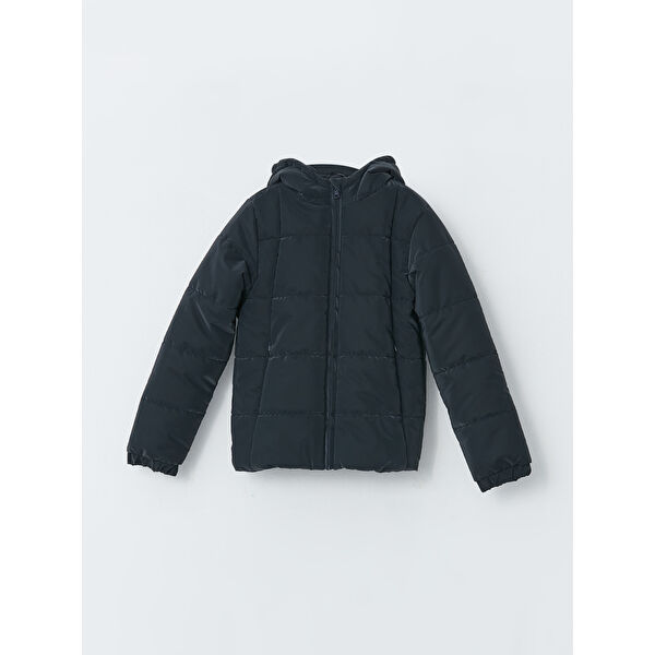 Kapüşonlu Basic Kız Çocuk Şişme Mont