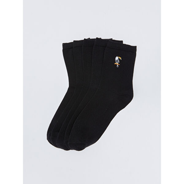 Nakışlı Erkek Soket Çorap 5'li