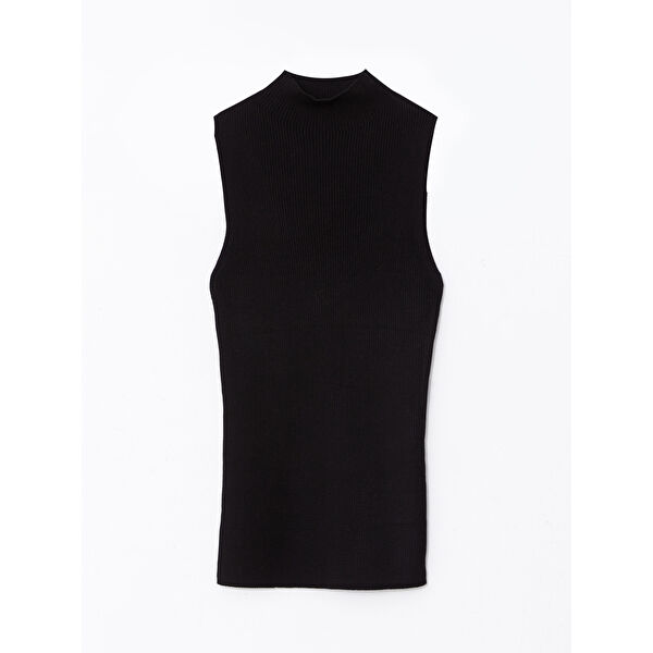 Yarım Balıkçı Yaka Düz Kolsuz Kadın Triko Kazak Yarım Balıkçı Yaka Düz Kolsuz Kadın Triko Kazak