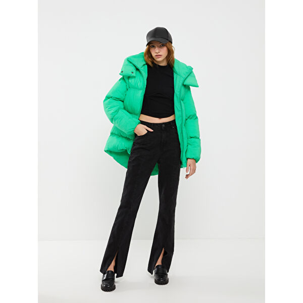 Yüksek Bel Straight Kadın Jean Pantolon