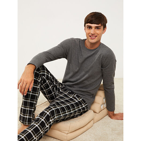 Standart Kalıp Ekose Erkek Pijama Takımı Standart Kalıp Ekose Erkek Pijama Takımı