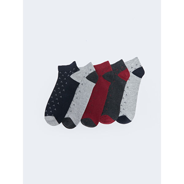 Baskılı Erkek Patik Çorap 5'li Baskılı Erkek Patik Çorap 5'li