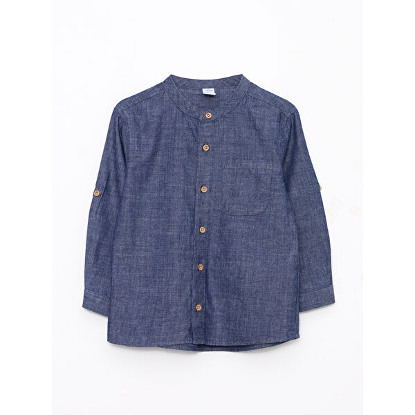 Hakim Yaka Uzun Kollu Erkek Bebek Gömlek