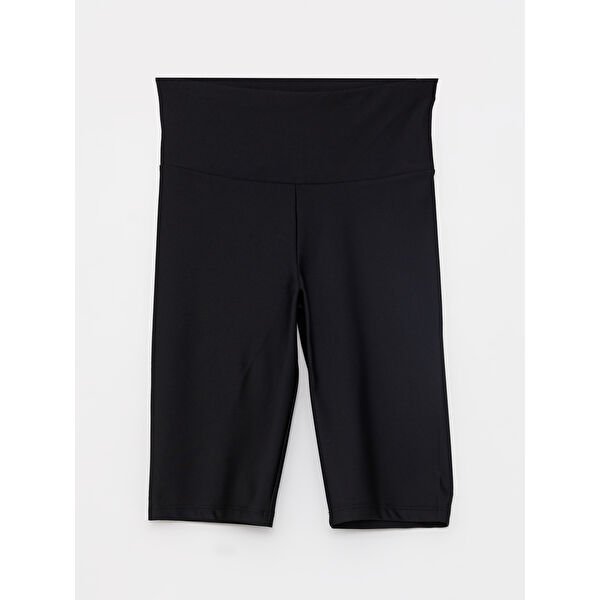 Beli Lastikli Düz Kadın Spor Tayt