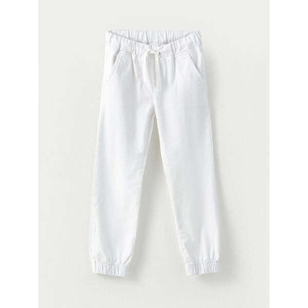 Beli Lastikli Basic Gabardin Erkek Çocuk Jogger Pantolon Beli Lastikli Basic Gabardin Erkek Çocuk Jogger Pantolon