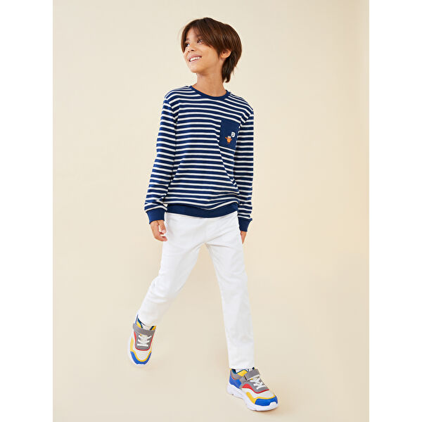 Beli Lastikli Basic Gabardin Erkek Çocuk Pantolon