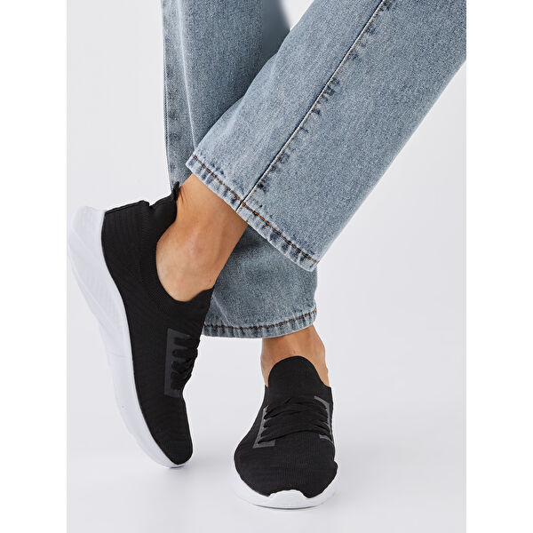 Bağcıklı Triko Kadın Spor Ayakkabı