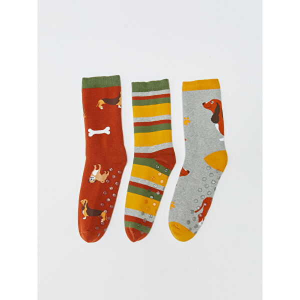 Desenli Erkek Çocuk Havlu Soket Çorap 3'lü