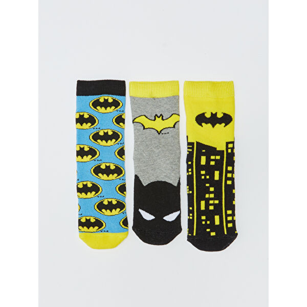 Batman Desenli Erkek Çocuk Soket Çorap 3'lü