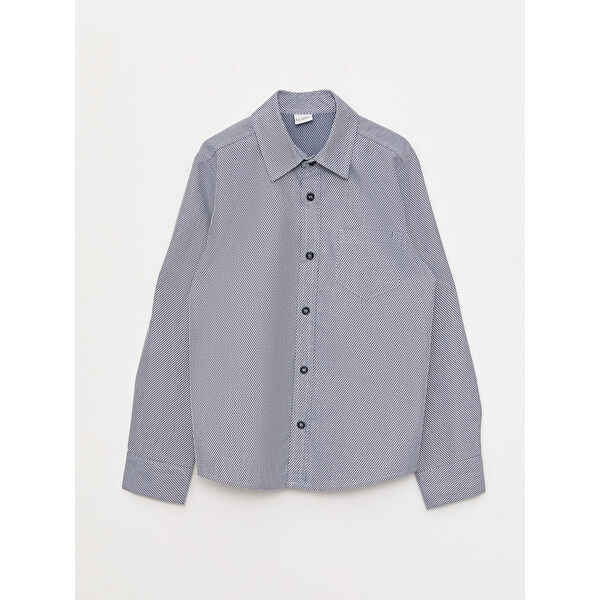 Desenli Uzun Kollu Erkek Çocuk Gömlek