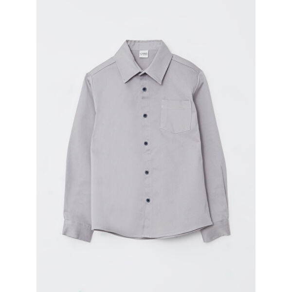 Desenli Uzun Kollu Erkek Çocuk Gömlek