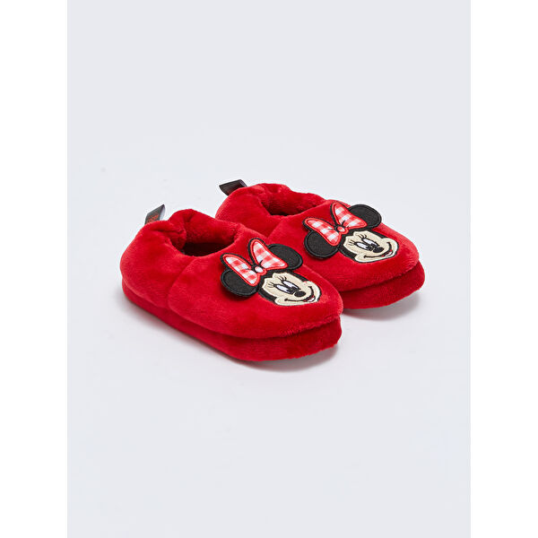Minnie Mouse Lisanslı Pelüş Kız Bebek Ev Terliği Minnie Mouse Lisanslı Pelüş Kız Bebek Ev Terliği