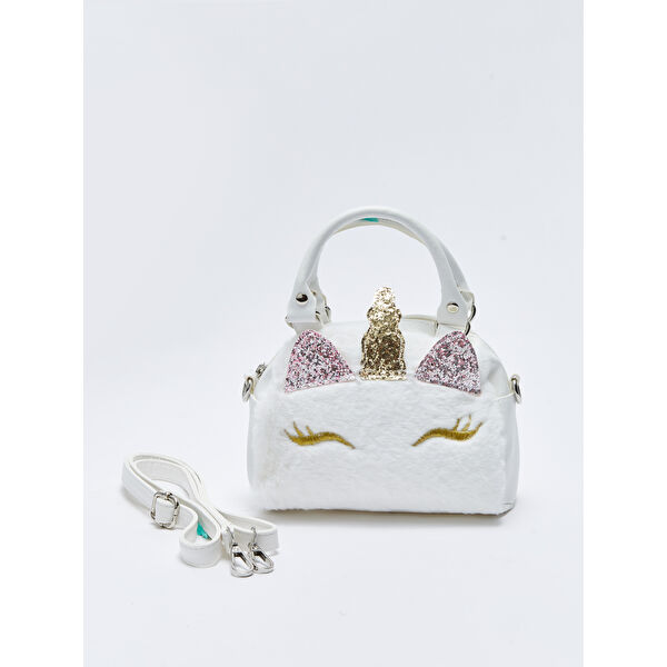 3D Patchli Nakışlı Kız Çocuk Çapraz Çanta