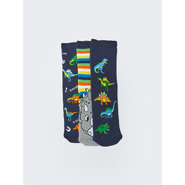 Desenli Erkek Çocuk Soket Çorap 3'lü Desenli Erkek Çocuk Soket Çorap 3'lü