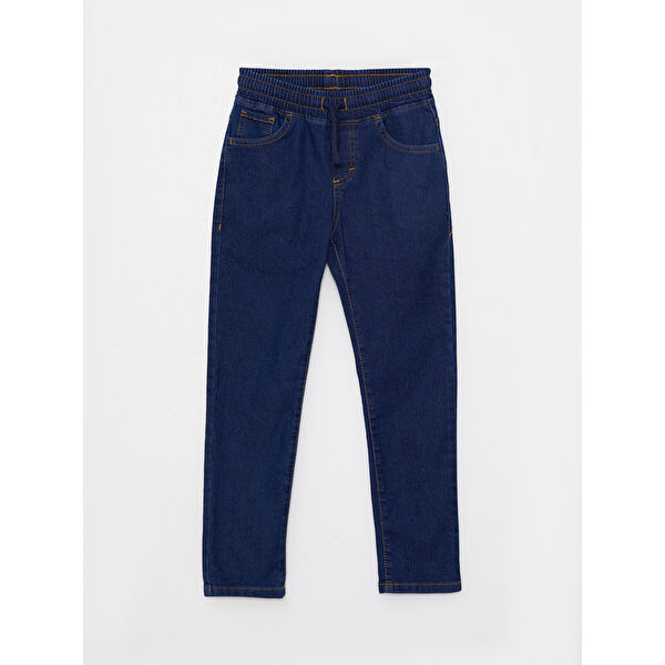 Beli Lastikli Erkek Çocuk Jean Pantolon
