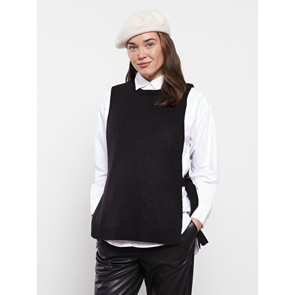 Bisiklet Yaka Düz Hamile Triko Süveter Bisiklet Yaka Düz Hamile Triko Süveter