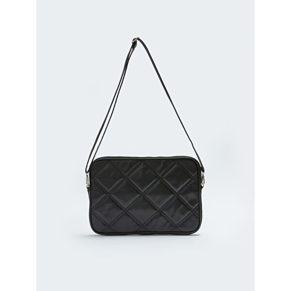 Deri Görünümlü Kendinden Desenli Kadın Kol Çantası