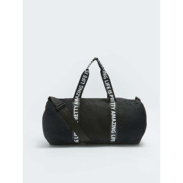 Yazı Baskılı Kadın Spor Çantası