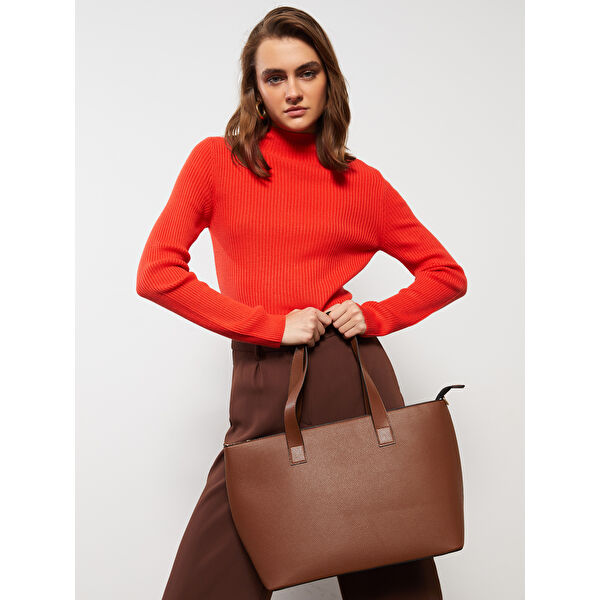 Düz Suni Deri Kadın Kol Çantası