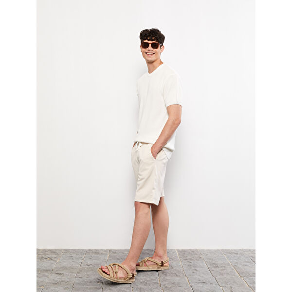 Slim Fit Örme Erkek Şort