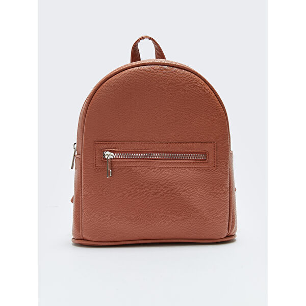 Deri Görünümlü Kadın Sırt Çantası