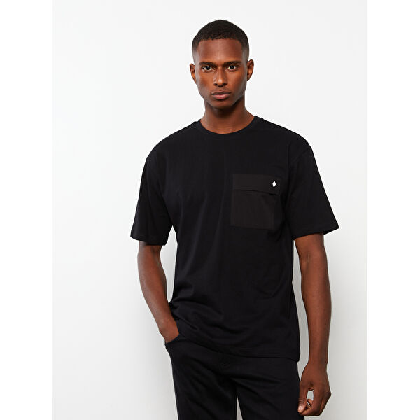 Bisiklet Yaka Kısa Kollu Penye Erkek Tişört