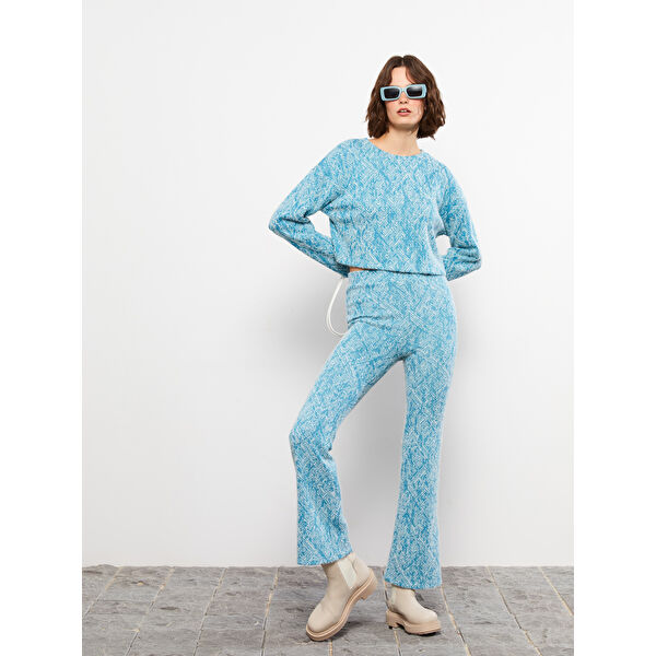 Standart Fit Desenli Kadın Pantolon Standart Fit Desenli Kadın Pantolon