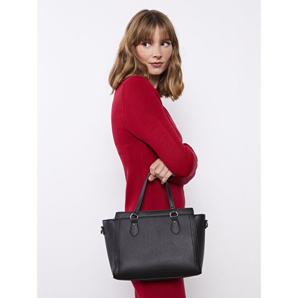 Deri Görünümlü Kadın Omuz Çantası